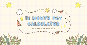13th Month Pay Calculator Philippines